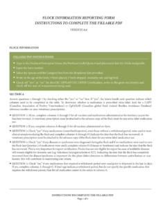 E-Flock Information Reporting Form – Instructions – 8.0 | Chicken Farmers of Canada