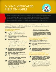 Factsheet – On-Farm Medicated Feed Mixing – Version 1.0 | Chicken ...